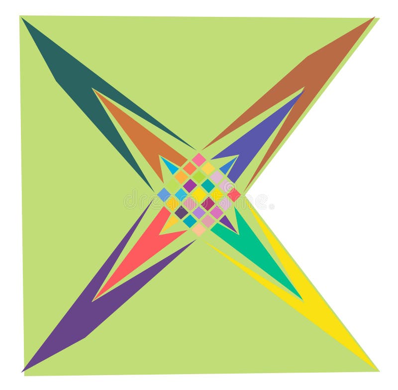 Abstract Random Geometry Shape. Generative Art Geometric Angular, Edgy ...