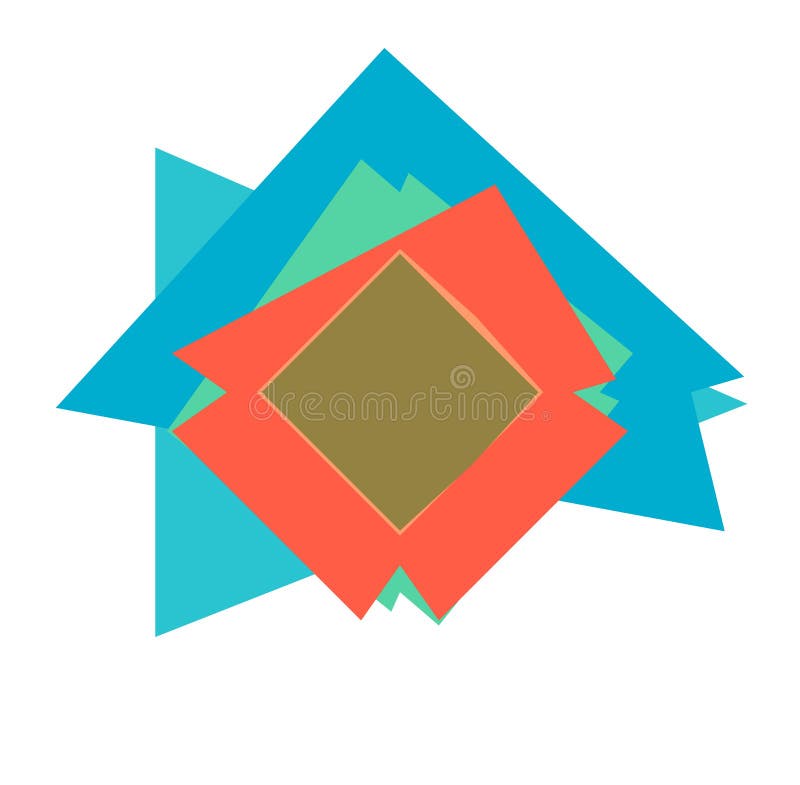 Abstract Random Geometry Shape. Generative Art Geometric Angular, Edgy ...