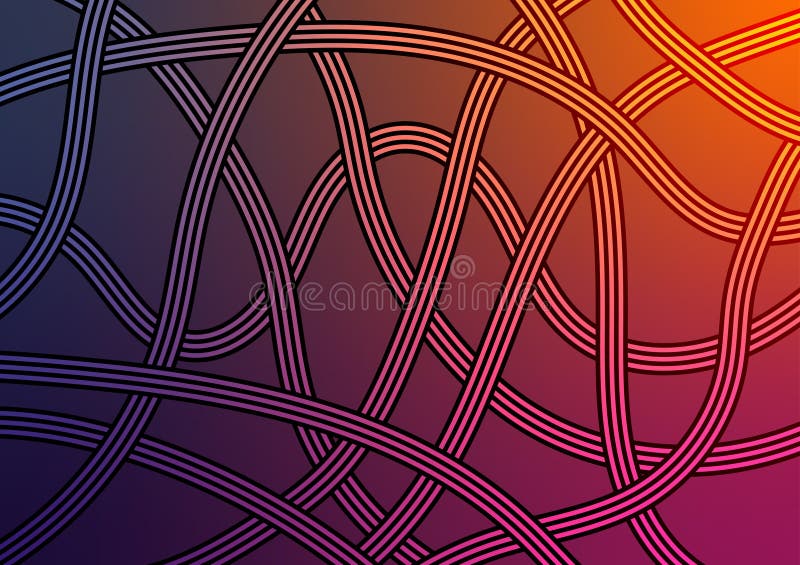 Abstract Random Line Art Presentation Background Stock Vector ...