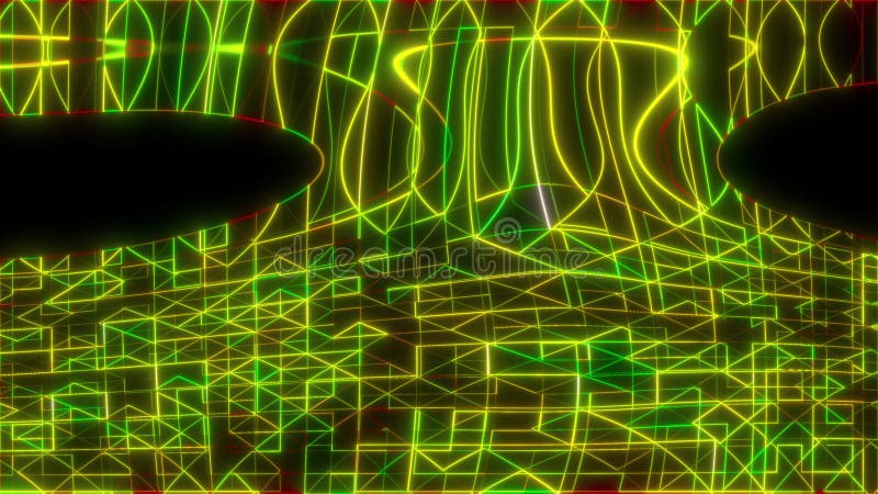 Abstract random neon lines stock illustration. Illustration of iron ...