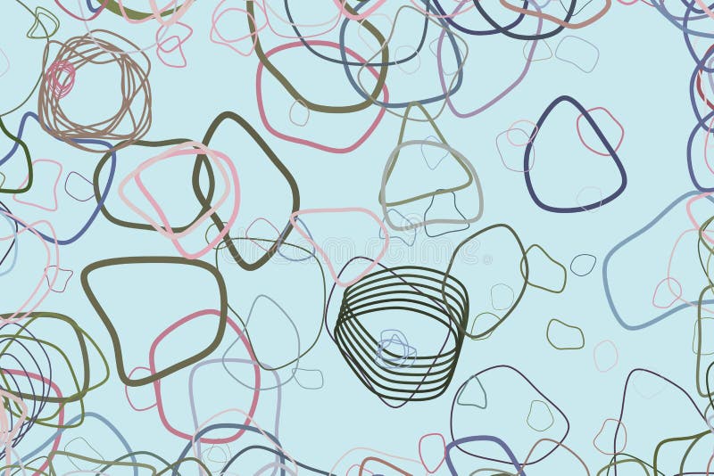 Abstract Random Rounded Shapes Geometric Pattern, Colorful & Artistic ...