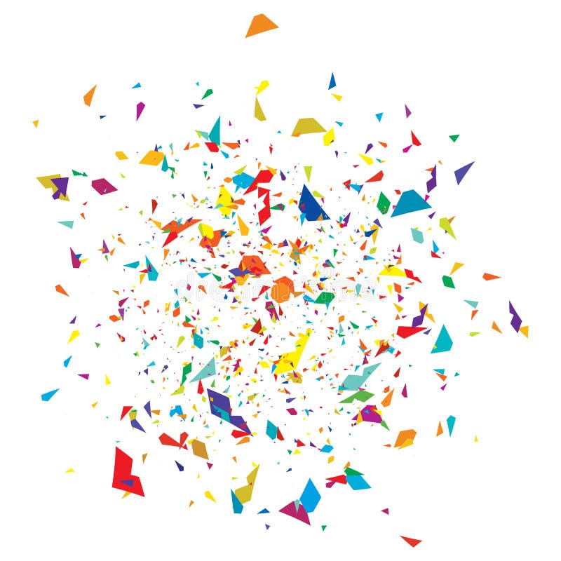 Shape Explosion Broken and Shattered Flat Style Design Vector ...