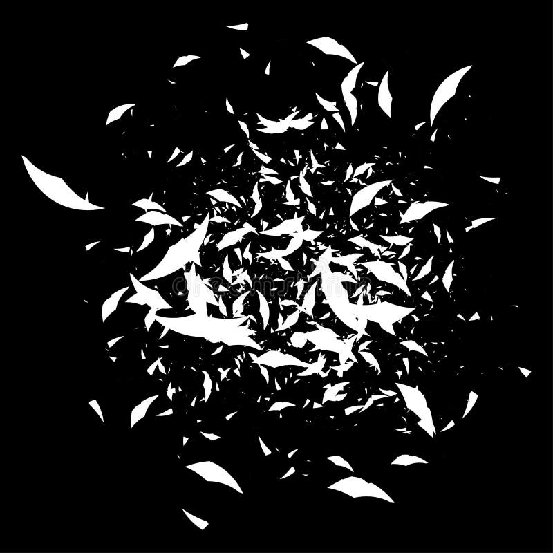 Shape Explosion Broken and Shattered Flat Style Design Vector ...