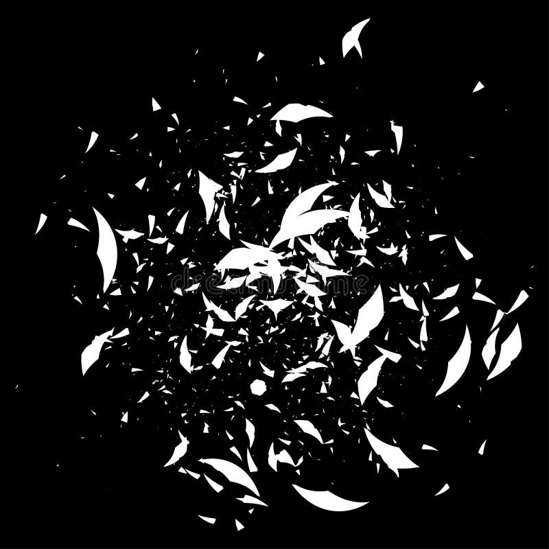 Shape Explosion Broken and Shattered Flat Style Design Vector ...