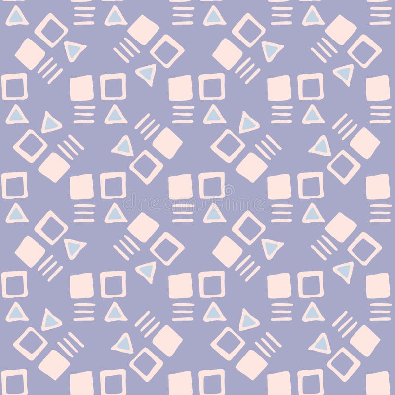 Abstract Random Square and Triangular Shapes Seamless Pattern. Simple ...
