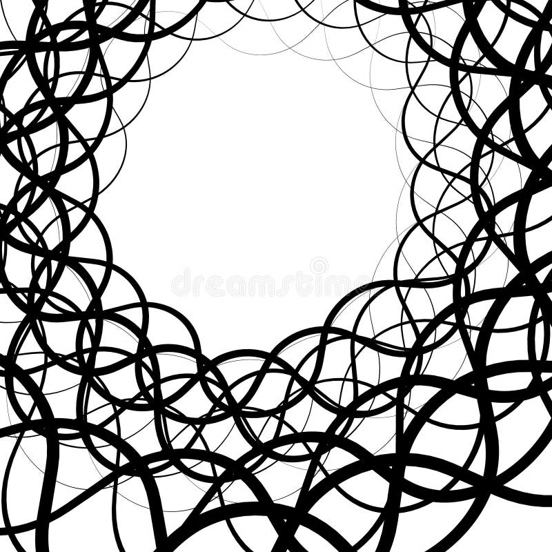 Random Squiggly, Squiggle Intersecting Lines In Chaotic Style. A Stock ... Random Squiggly, Squiggle Intersecting Lines In Chaotic Style. A Stock ...