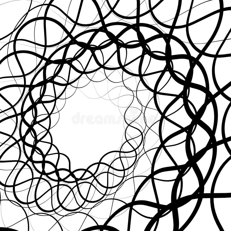 Random Squiggly, Squiggle Intersecting Lines In Chaotic Style. A Stock ... Random Squiggly, Squiggle Intersecting Lines In Chaotic Style. A Stock ...