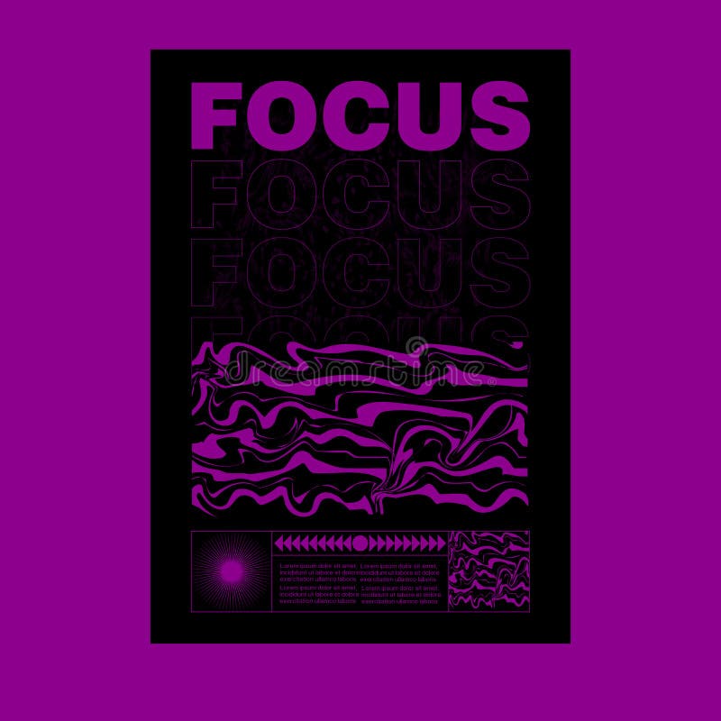 Abstract Rave Poster or Flyer Design Template with Abstract Purple ...