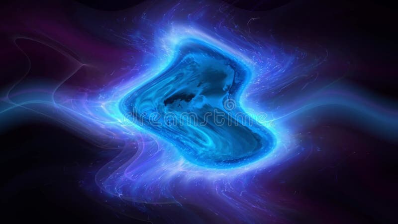 An Abstract Ray of Blue Light and a Blob on a Black Background Stock ...