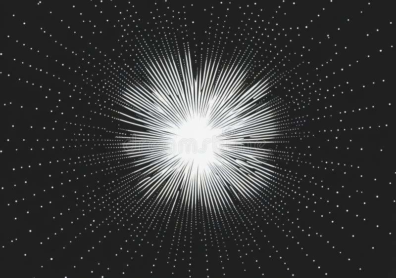 An Abstract Rays Background Featuring a Luminous Starburst of Particles ...