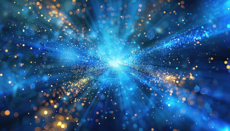 Abstract Rays on a Blue Background: Light and Shadow Stock Image ...