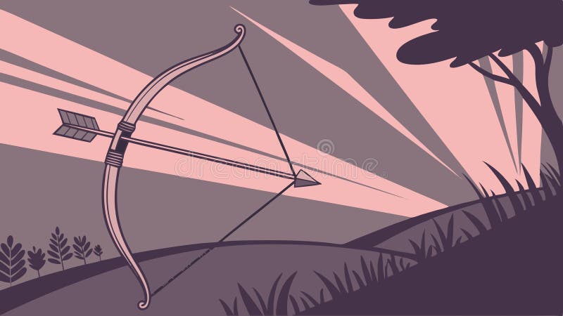 Abstract Rays from Bow and Arrow Dynamic Archery, Vector Design ...