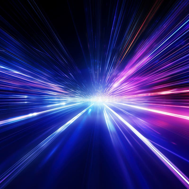 Abstract Rays on a Dark Background, Computer Generated Abstract ...