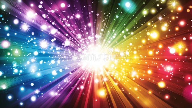 The Abstract Rays of Light are Colored in Different Hues, Creating a ...