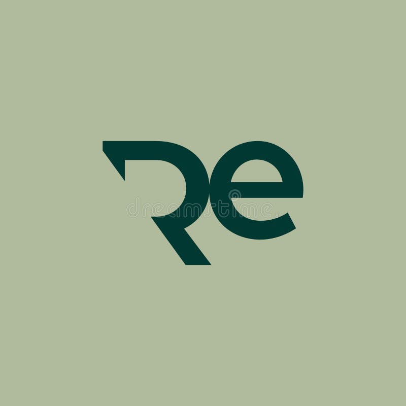 Abstract RE Logo Design. Initials RE Logo Template Stock Vector ...