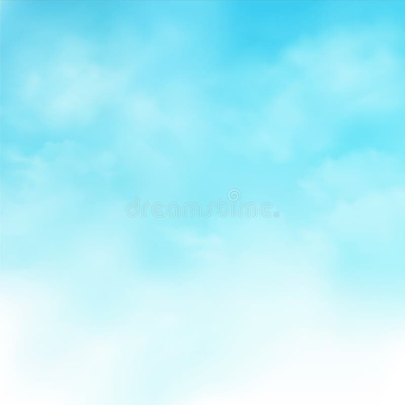 Abstract of Realistic Blue Sky with Clouds Background. Stock Vector ...
