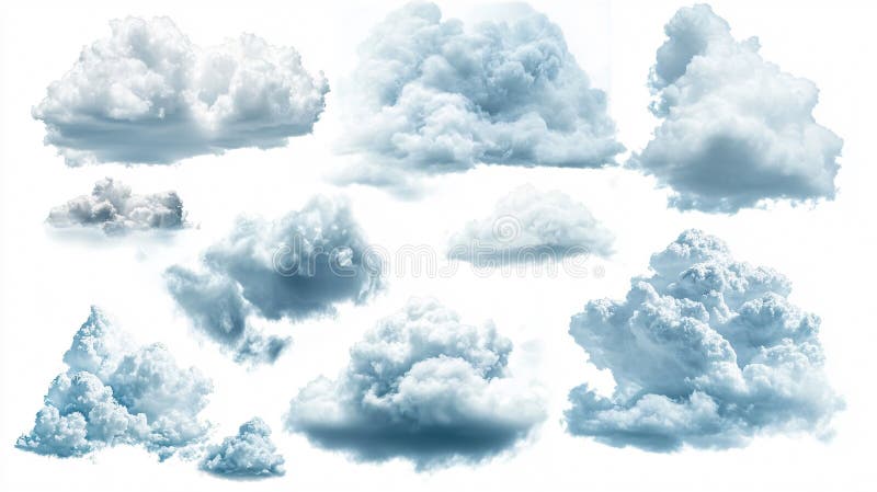 Abstract Realistic Cloud 3D Render Collection for Creative Design ...