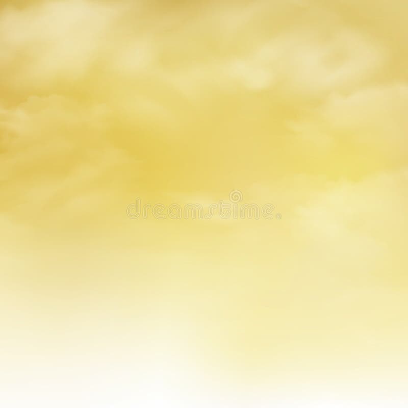 Abstract of Realistic Clouds Pattern on Gold Sky Background. Stock ...