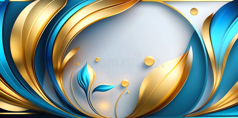 Abstract Realistic Illustration with Floral Forms. Modern Composition ...