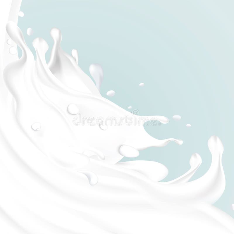 Big White Milk Splash Vector Abstract Background Stock Illustrations ...