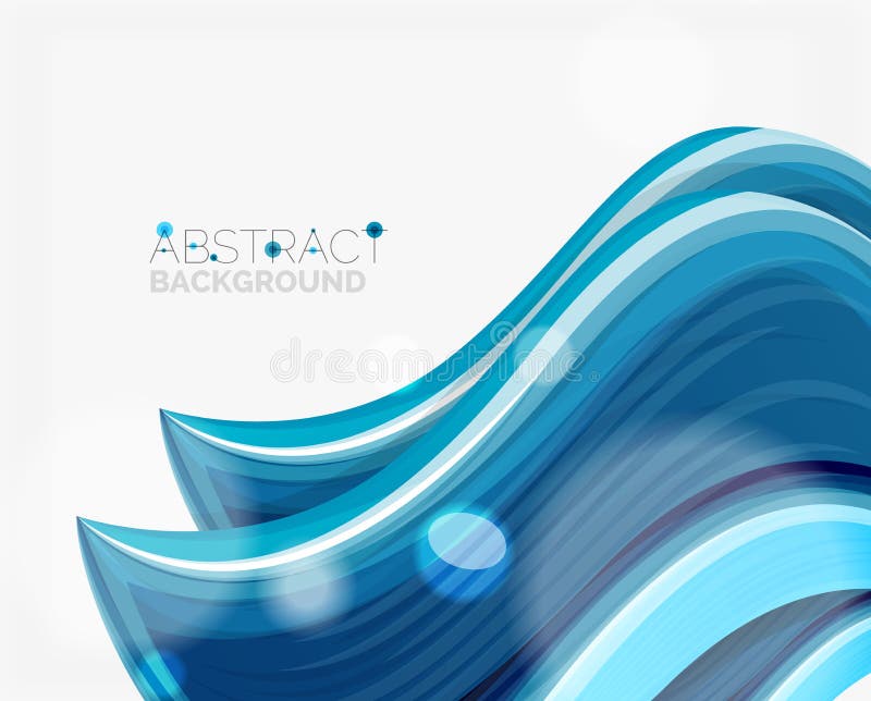 Abstract Realistic Solid Wave Background Stock Vector - Illustration of ...