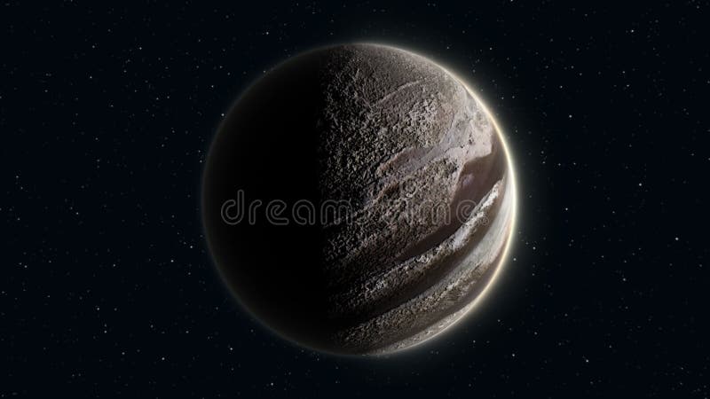 Abstract Realistic Space Planet Round Sphere with a Stone Relief ...