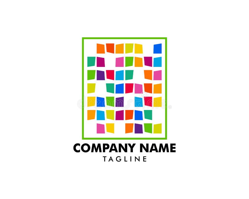 Abstract Rectangle Mosaic Logo Design Template Stock Vector ...