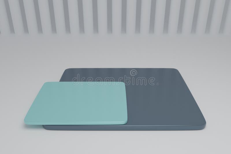 Abstract Rectangle Podium in Soft Color Background . 3D Illustration ...