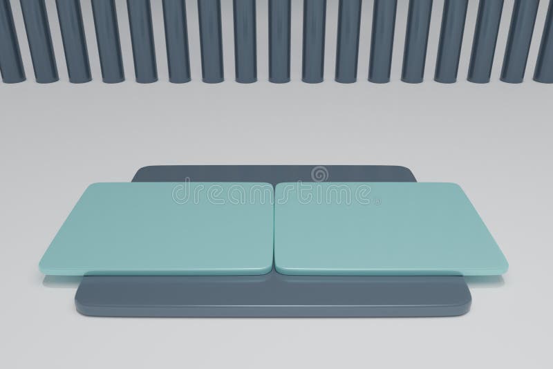 Abstract Rectangle Podium in Soft Color Background . 3D Illustration ...