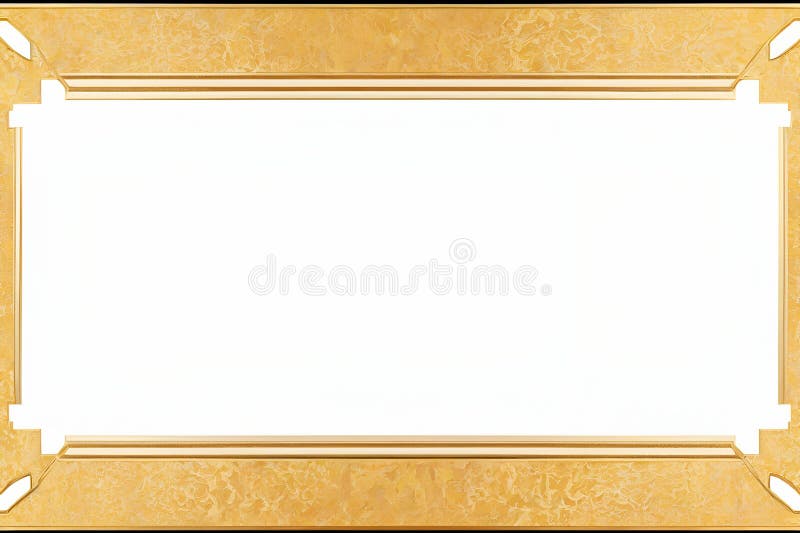Abstract Rectangle Subtle Yellow Gold Frame Stock Illustration ...