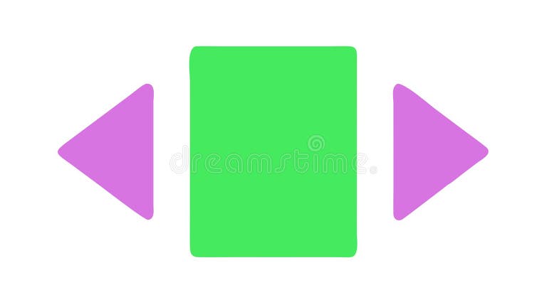 Abstract Rectangle with Triangles for Directional Flow, Vector Design ...