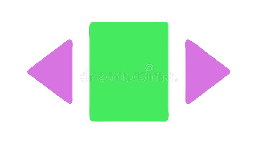 Abstract Rectangle with Triangles for Directional Flow, Vector Design ...