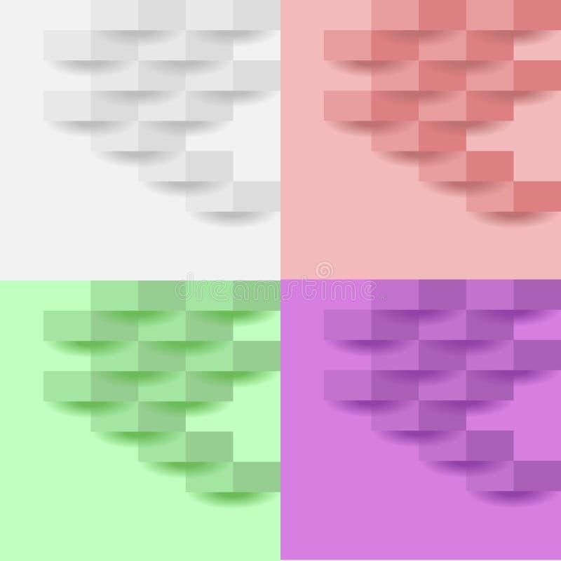 Gray Rectangles With Shadow On White. Abstract Black Rectangles With ...