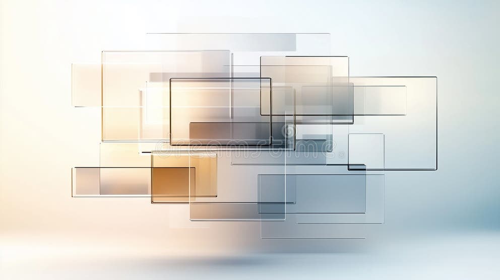 Abstract Rectangles in Warm Tones Create a Modern Design Composition ...