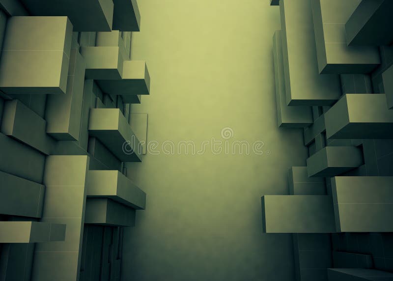 Abstract Rectangular Box Shape Several Green Stock Illustration ...