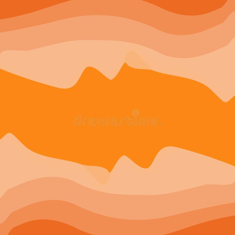 Abstract Rectangular Frame with Top and Bottom Pattern of Wavy Lines in ...