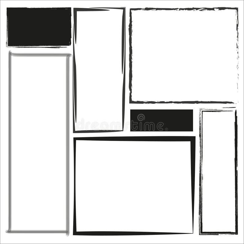 Black White Rectangular Border Stock Illustrations – 8,619 Black White ...
