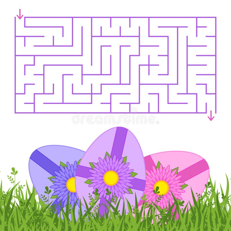 Abstract Rectangular Isolated Labyrinth. Purple Colors. an Interesting ...