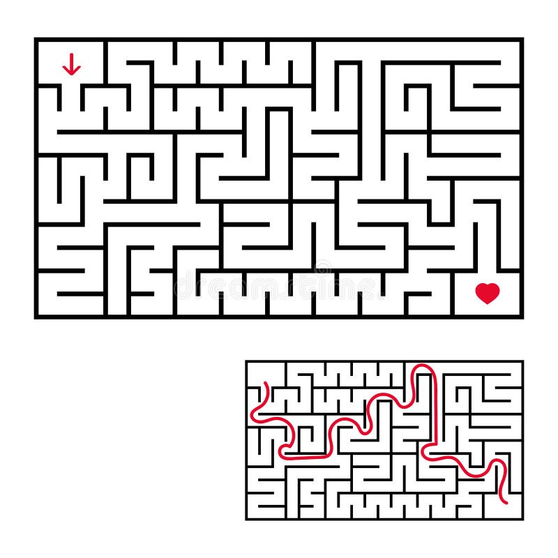 Abstract Rectangular Labyrinth. an Interesting Game for Children and ...