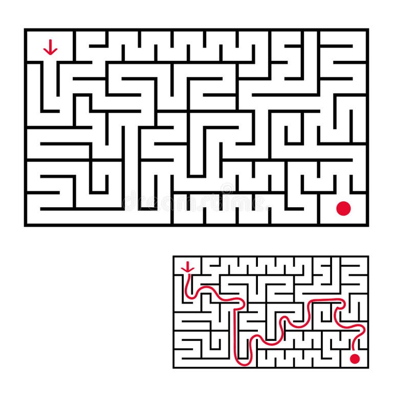 Abstract Rectangular Labyrinth. an Interesting Game for Children and ...