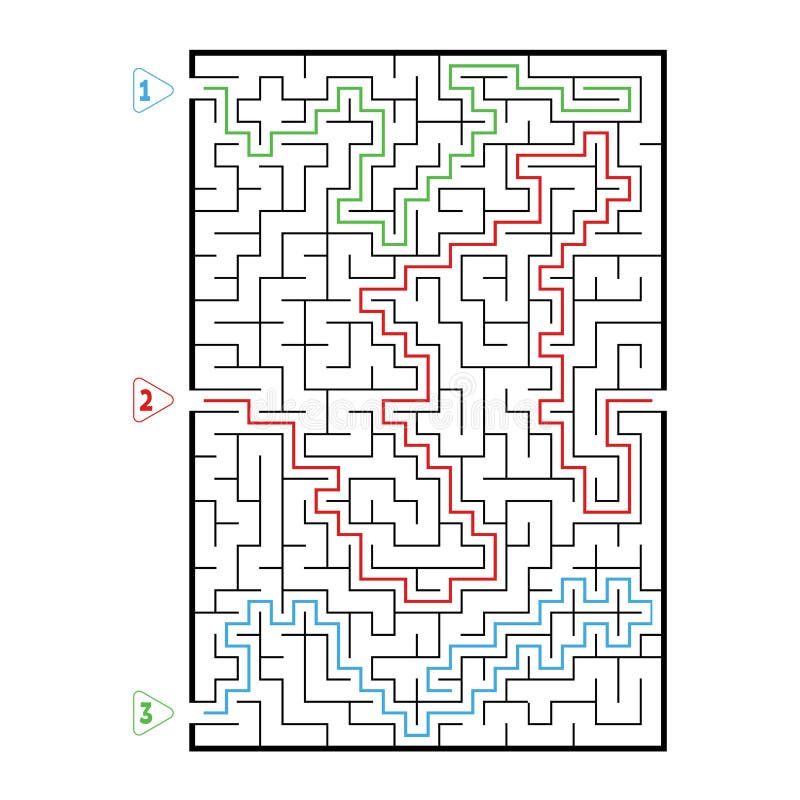 Large maze - very detailed stock illustration. Illustration of ...