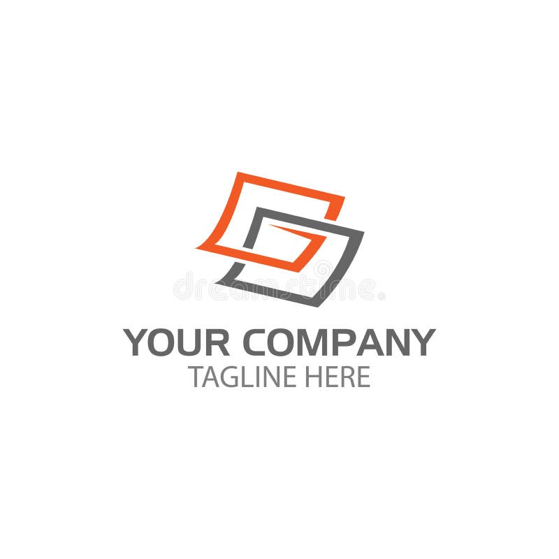 Abstract Rectangular Vector Logo. Stock Vector - Illustration of ...