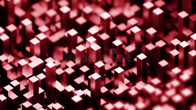 Abstract Rectangular Vertical 3D Blocks Moving Up and Down. Design ...