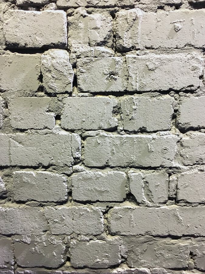 Abstract Rectangular White Brick Texture. White Washed Old Brick Wall ...