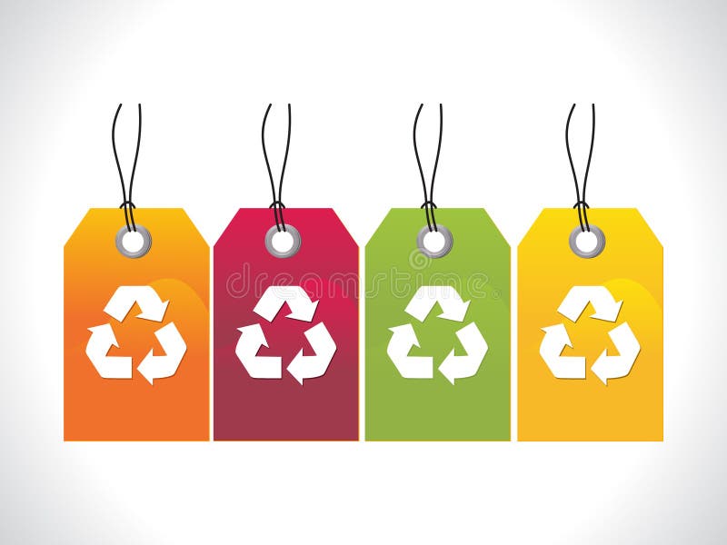 Abstract recycle tag stock vector. Illustration of string - 17987145
