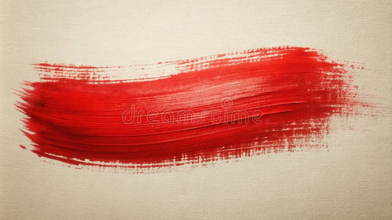 Abstract Red Acrylic Paint Stroke on Textured Surface. Generative AI ...