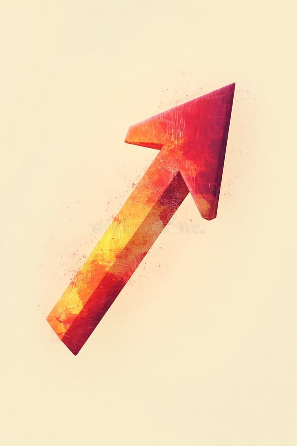Abstract Red Arrow Illustrating Progress and Growth in Modern Design ...