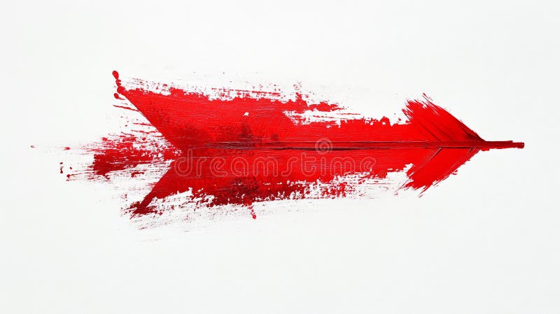 Abstract Red Arrow Paint Stroke Texture Bold Artistic Brushwork Graphic ...