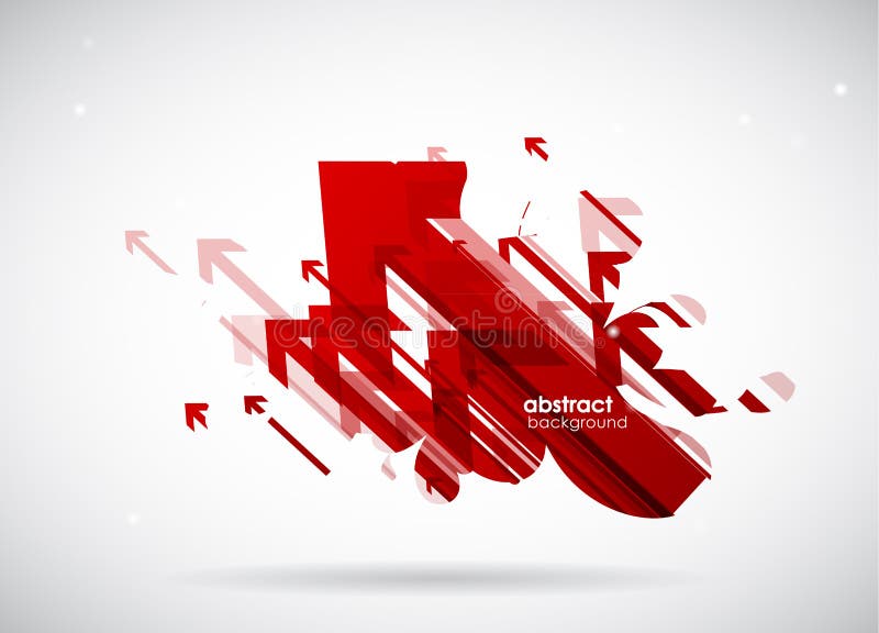 Abstract Red Arrows Background Wallpaper. Stock Vector - Illustration ...