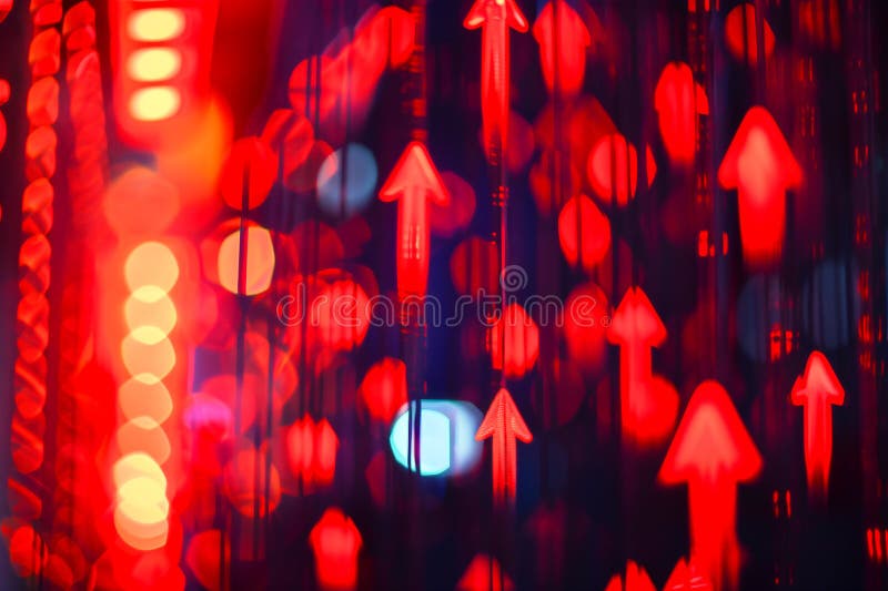 Abstract Red Arrows Pointing Upwards, Symbolizing Growth, Progress, and ...